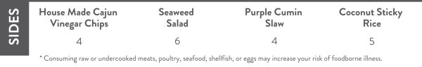 Menu - Cuda Co. Seafood House